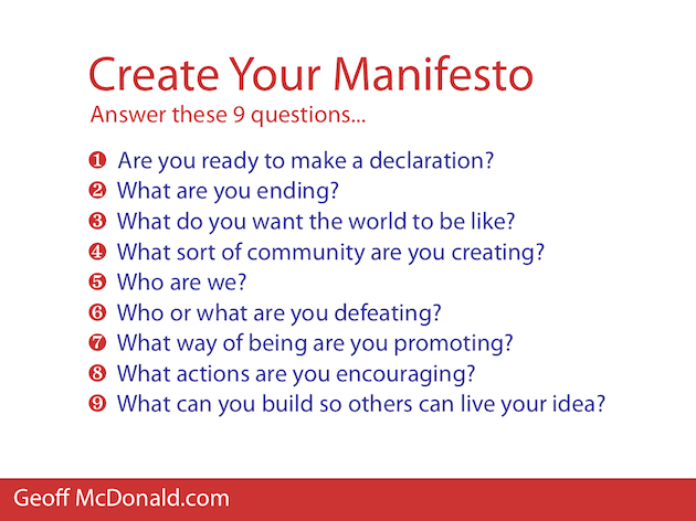Marketing Plan: Manifesto Style - GeoffMcDonald.com